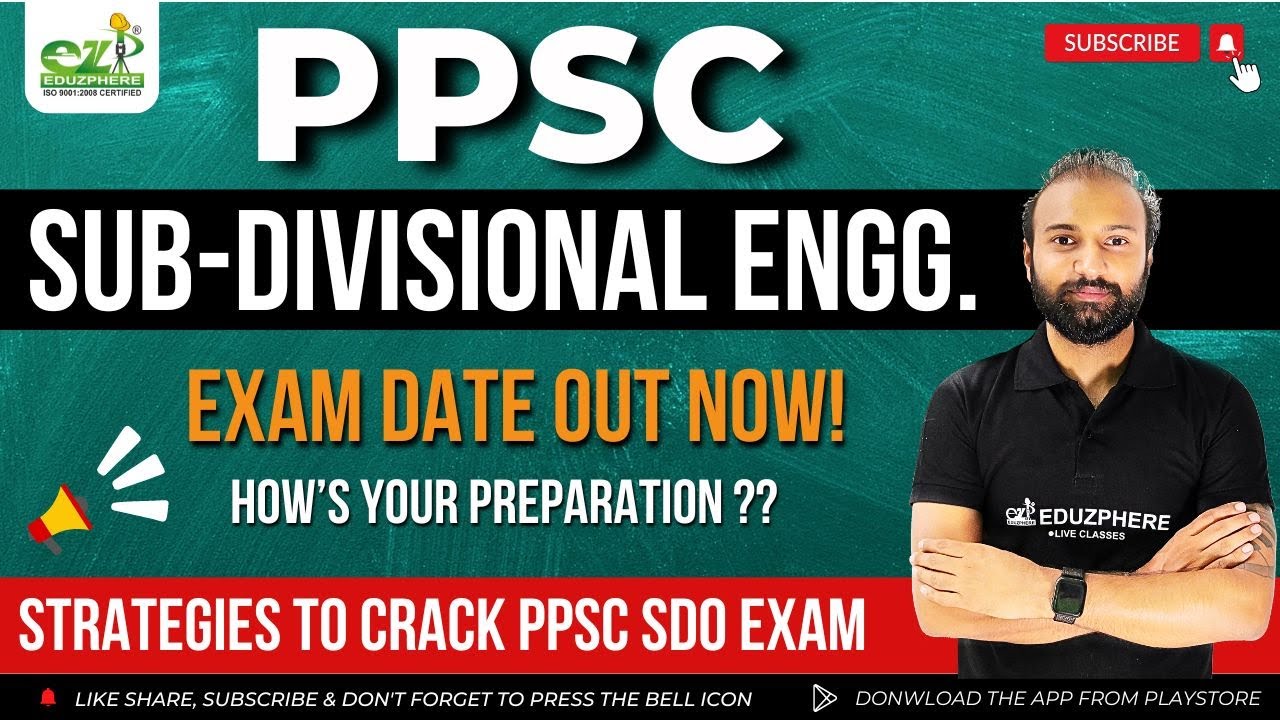 PPSC SDO Civil 2024 Exam Date Out Now !! Strategies to Crack PPSC SDO ...