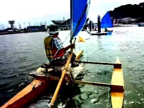 Canoe sailing with AD-scull 05. onboard camera starn view - YouTube