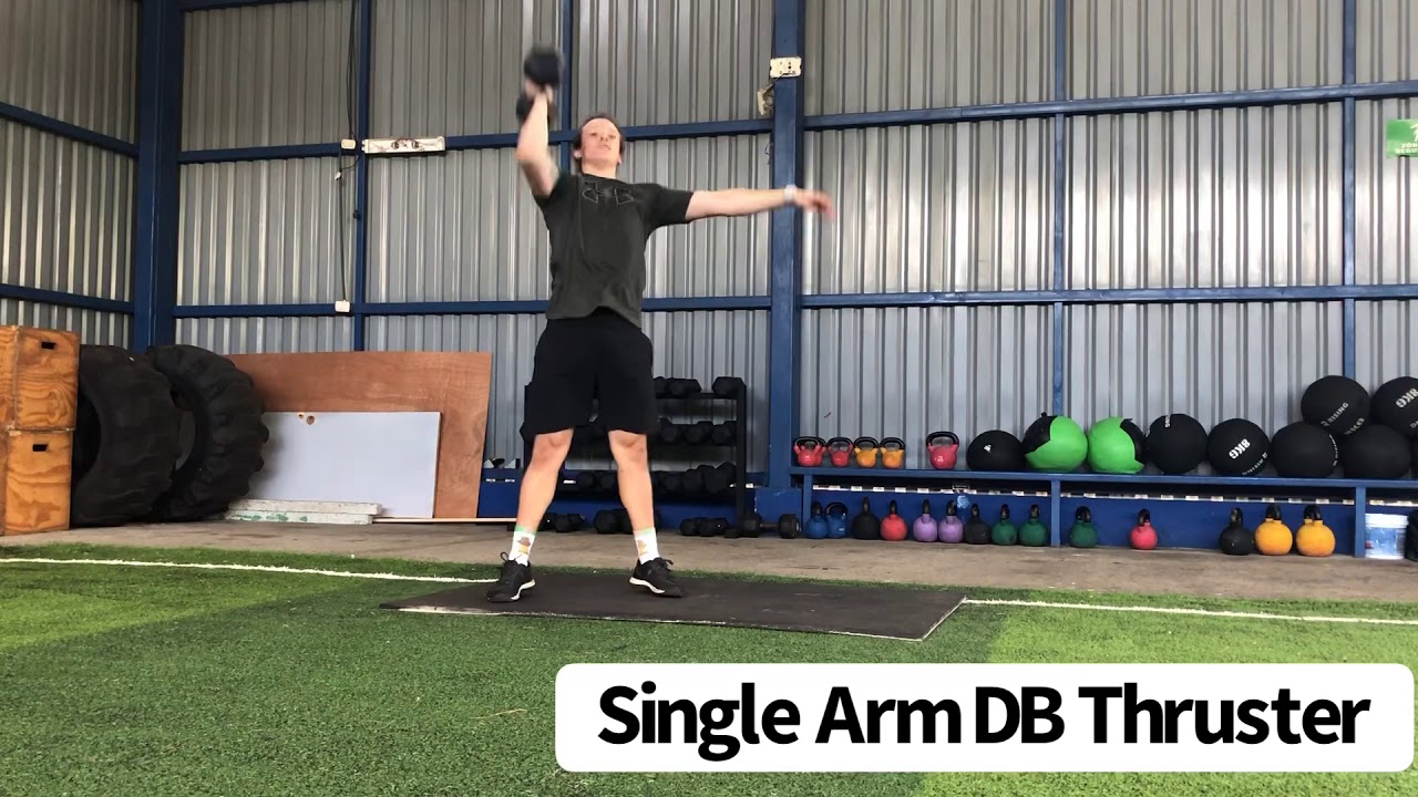 Single Arm DB Thruster - YouTube