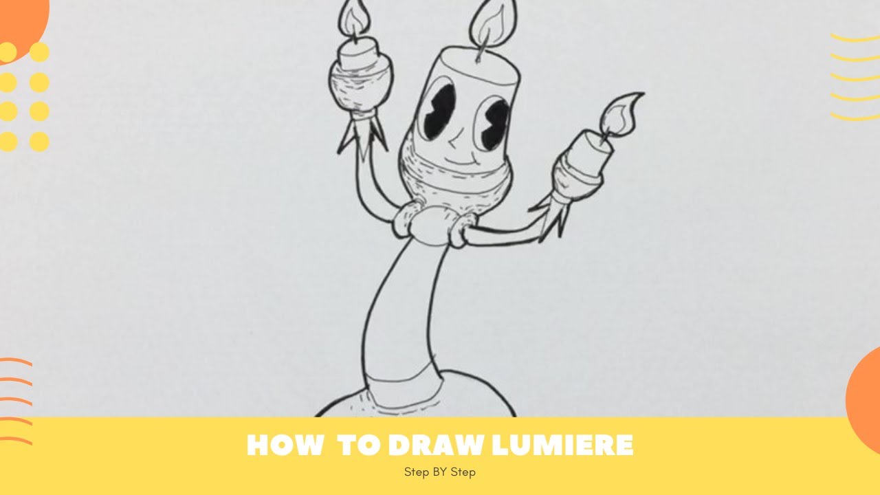How to Draw Lumiere Easy | Beauty and The Beast - YouTube