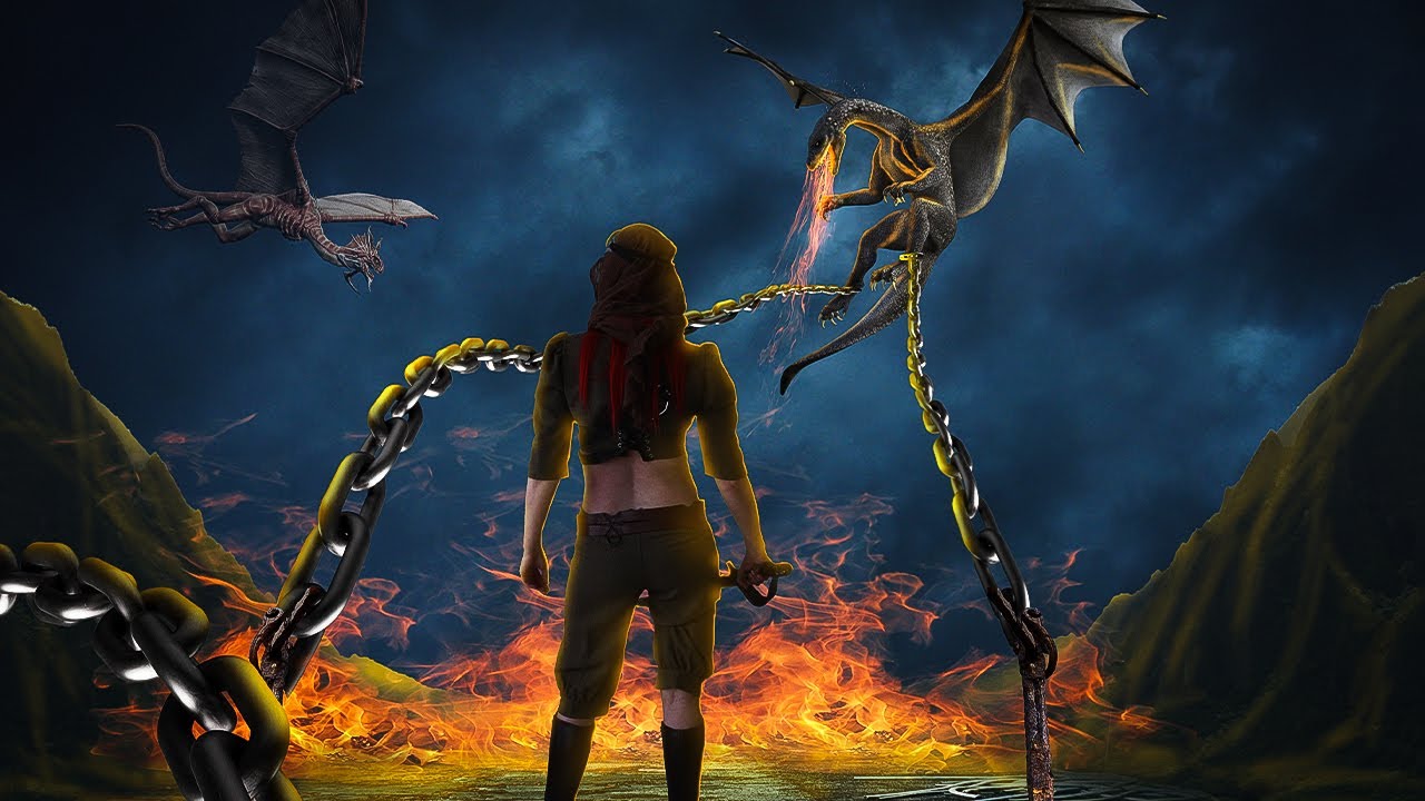 I Create Dragon In Chain In photoshop Tutorial | Speed Art - YouTube