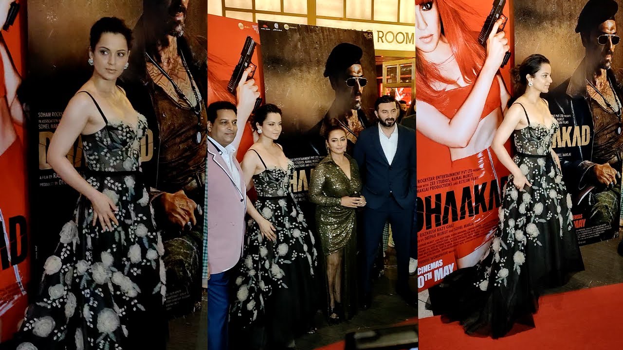 Kangana Ranaut, Arjun Rampal, Divya Dutta entire Cast Of Dhaakad At ...