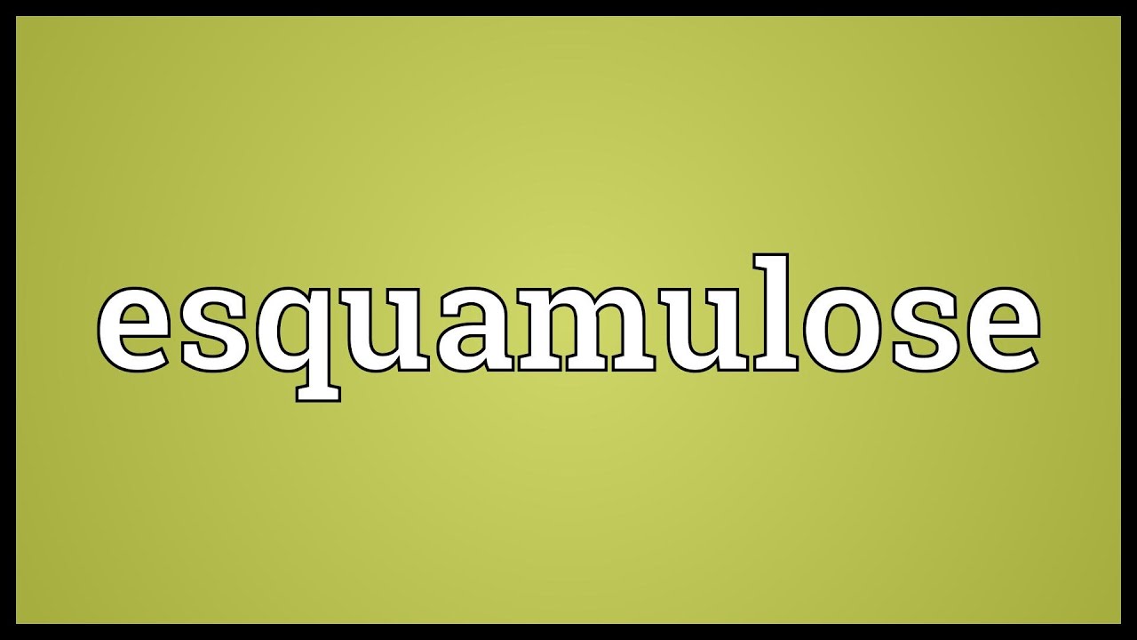 Esquamulose Meaning - YouTube