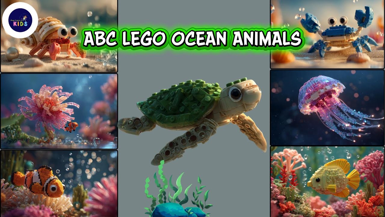 ABC LEGO Ocean Animals Song 8TH1125 | Learn Sea Animal Sounds ...