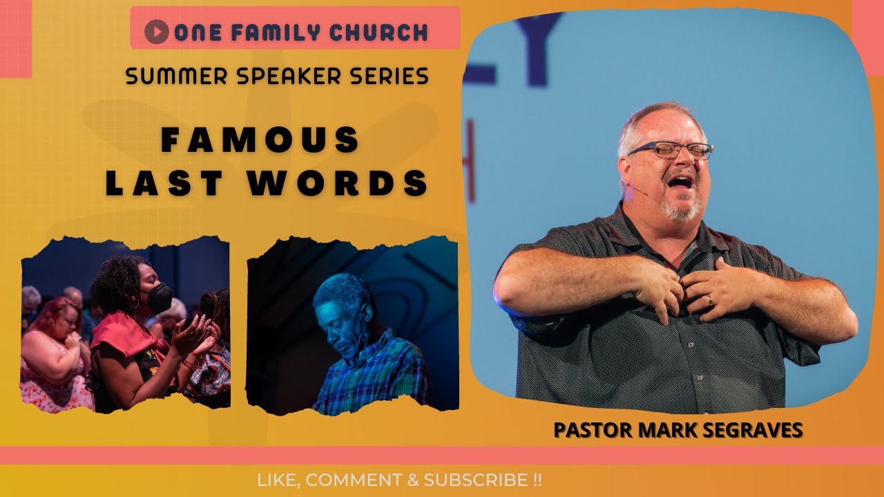 FAMOUS LAST WORDS | MARK SEGRAVES - YouTube
