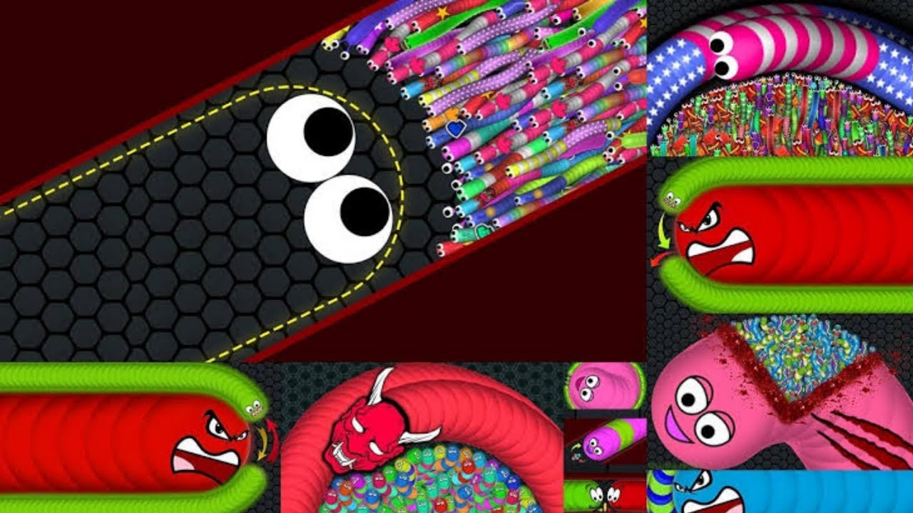 Worm zone io 001 Biggest slither snake#Snake game 2023 playing in S23 ...