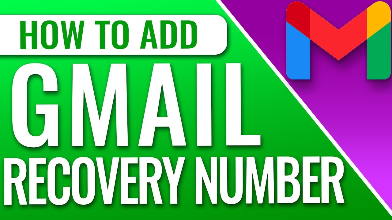 How To Add A Recovery Phone Number To Gmail - YouTube