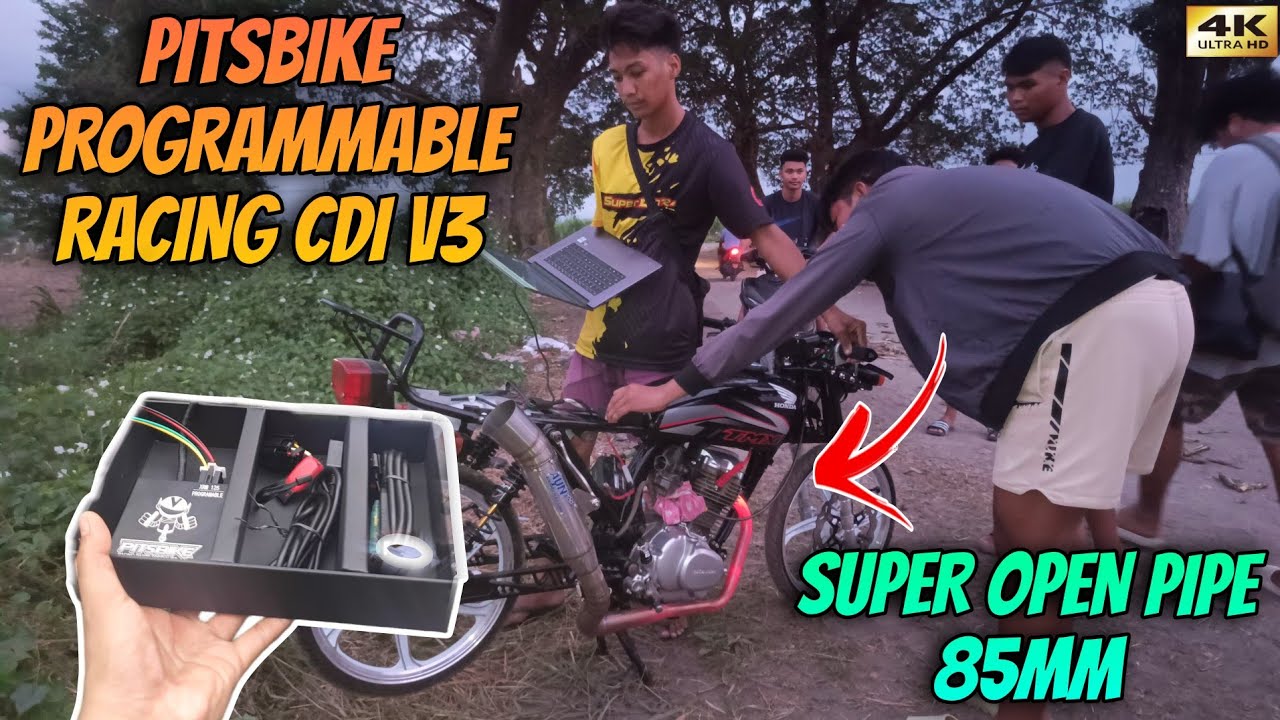 UNBOXING & TUNING PITSBIKE PROGRAMMABLE RACING CDI V3 to HONDA TMX 155 ...