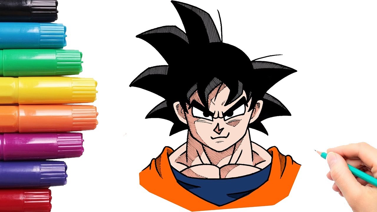 3 MARKER CHALLENGE | How to Draw Goku | Amazing New Tutorial - YouTube