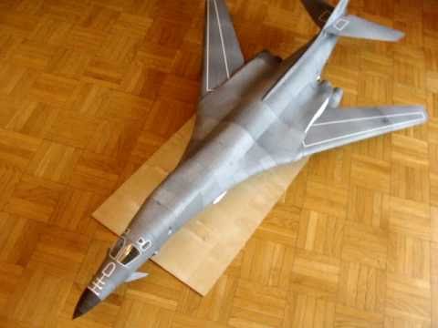 B-1B Lancer model kartonowy (paper model) (cz.1) - YouTube