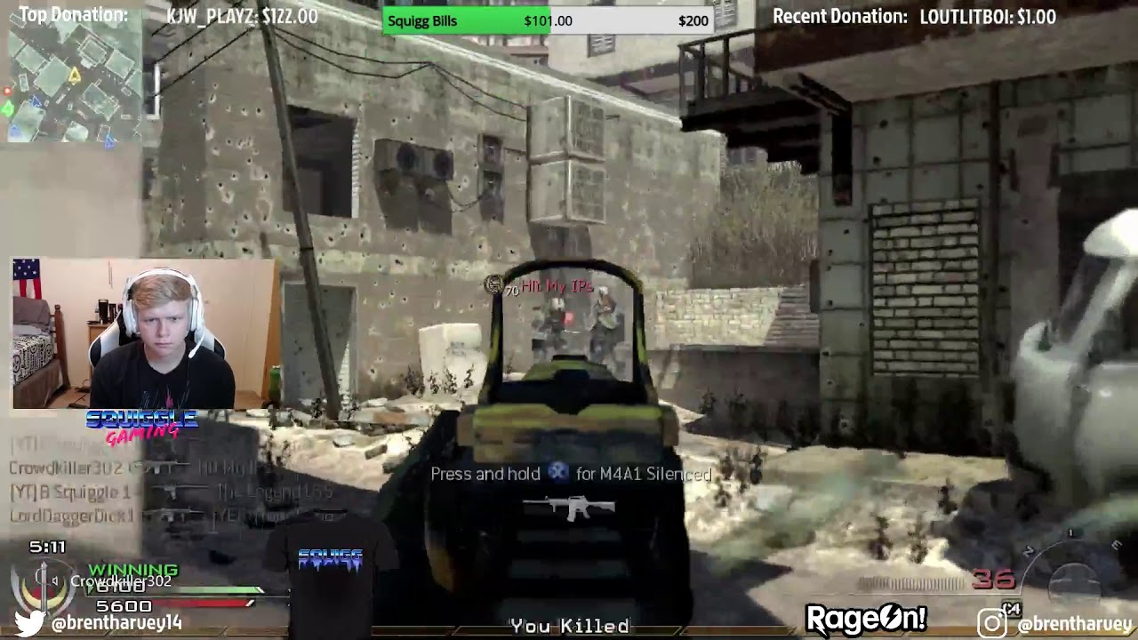 MW2 M16 Kill Feed #2 - YouTube