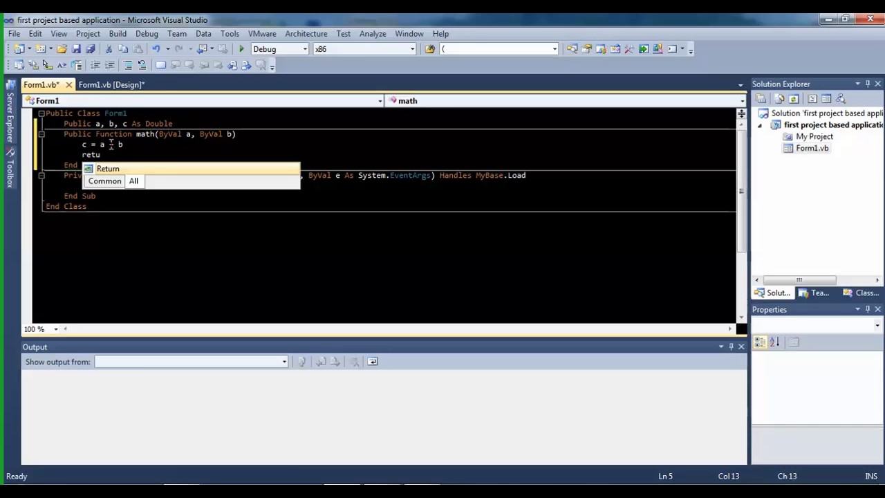 handling vb.net project with functions and class - YouTube