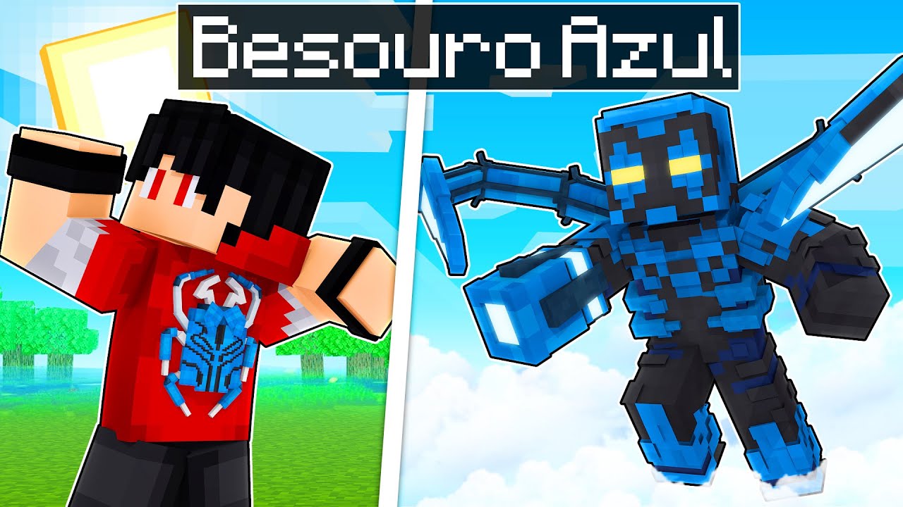 Ganhei os PODERES do BESOURO AZUL no Minecraft - YouTube