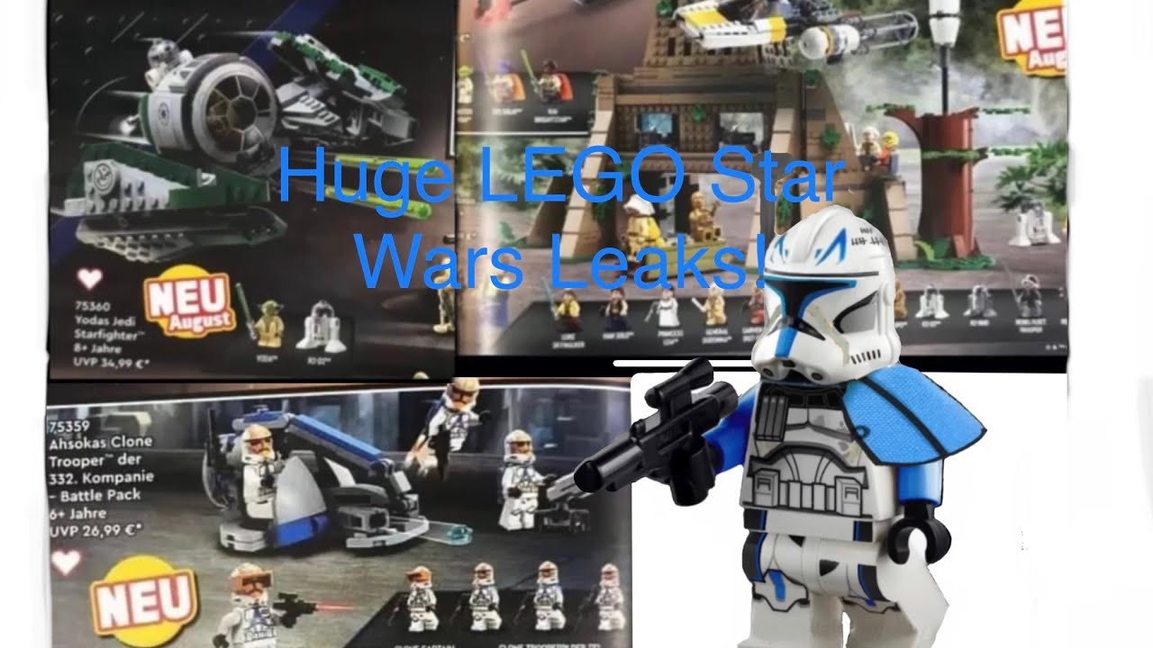 HUGE LEGO STAR WARS LEAK! 332nd Battle Pack! Yoda Starfighter! Yavin 4 ...