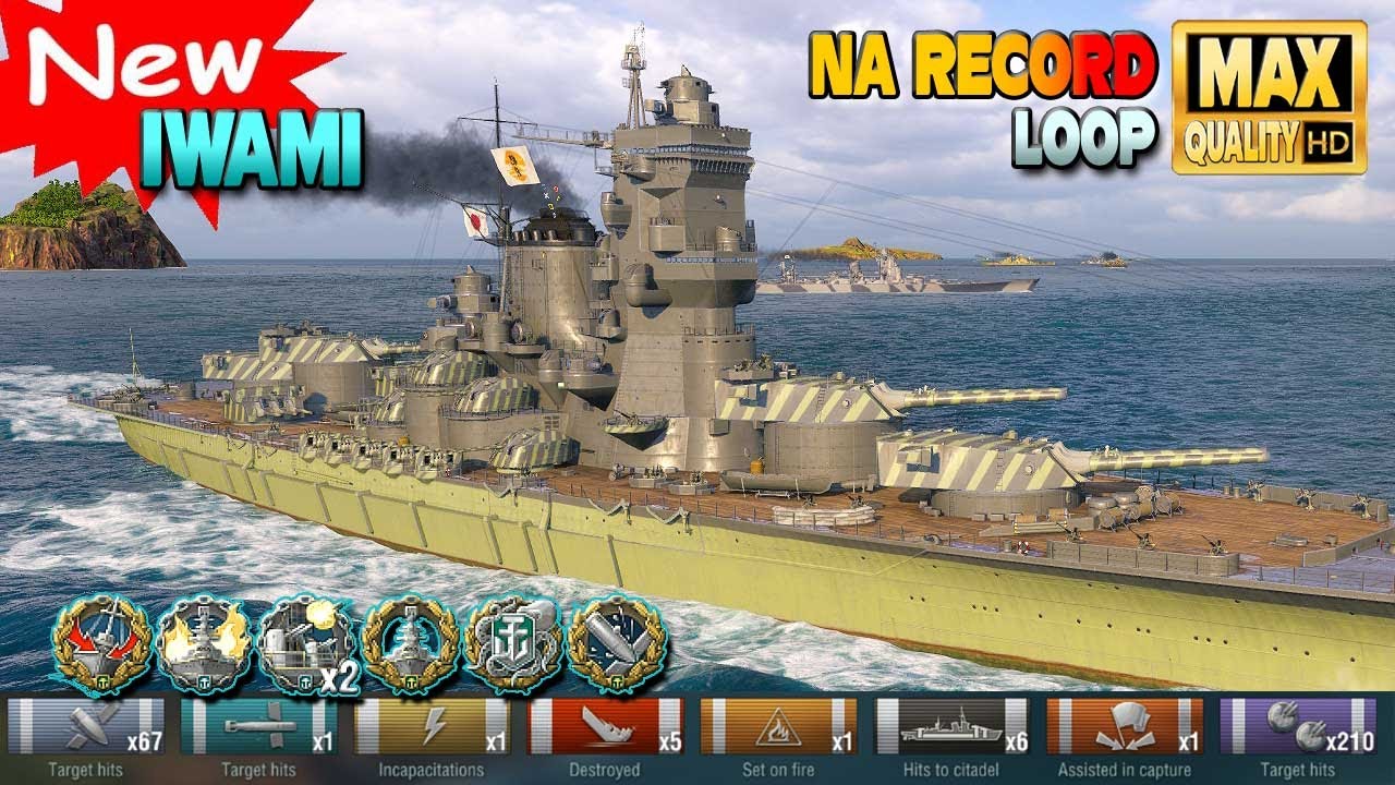 Battleship Iwami: NA record & big turnaround - World of Warships - YouTube