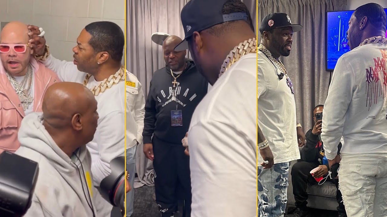 50 Cent Reunited With Fat Joe, Busta Rhymes And Remy Ma At Backstage ...