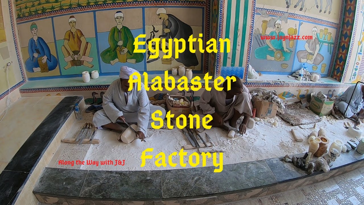 Egyptian Alabaster Stone Factory - Luxor - El Komsan Alabaster - YouTube