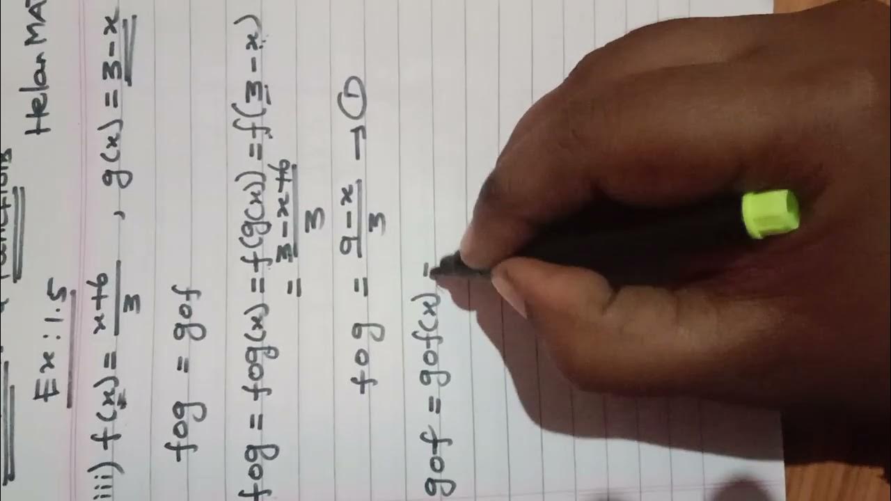 Class 10th Maths Unit-1 Relation and Functions Ex: 1.5 (1 - iii) - YouTube