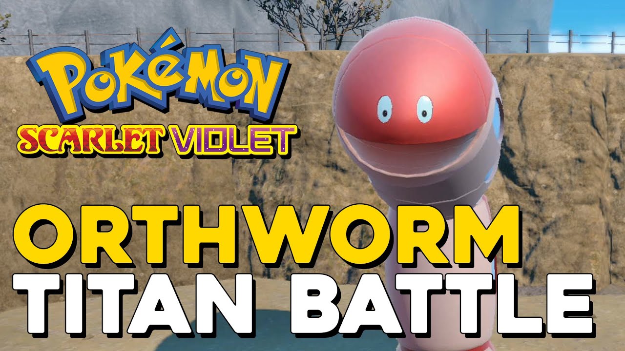 Pokemon Scarlet & Violet Orthworm, The Lurking Steel Titan Battle - YouTube