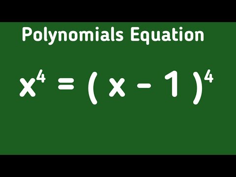 A Polynomial Equation | x^4=(x-1)^4 - YouTube
