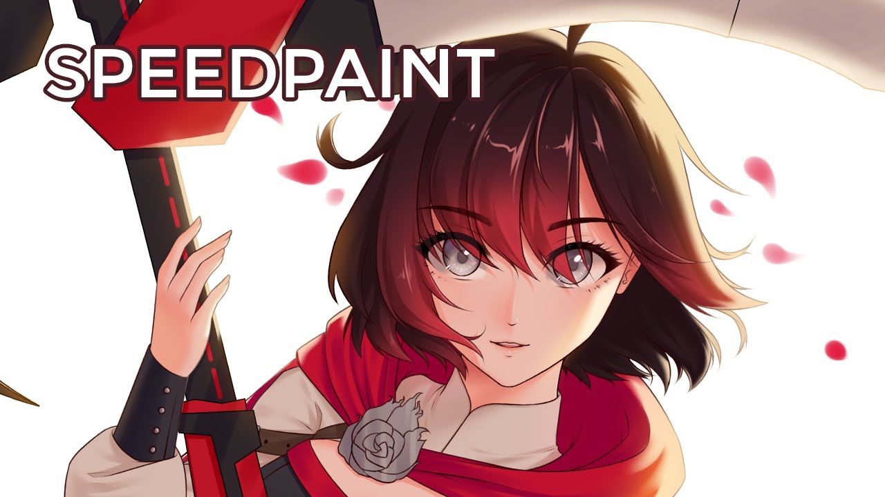 [SpeedPaint] RWBY Ruby FanArt Timelapse [PainttoolSai] - YouTube