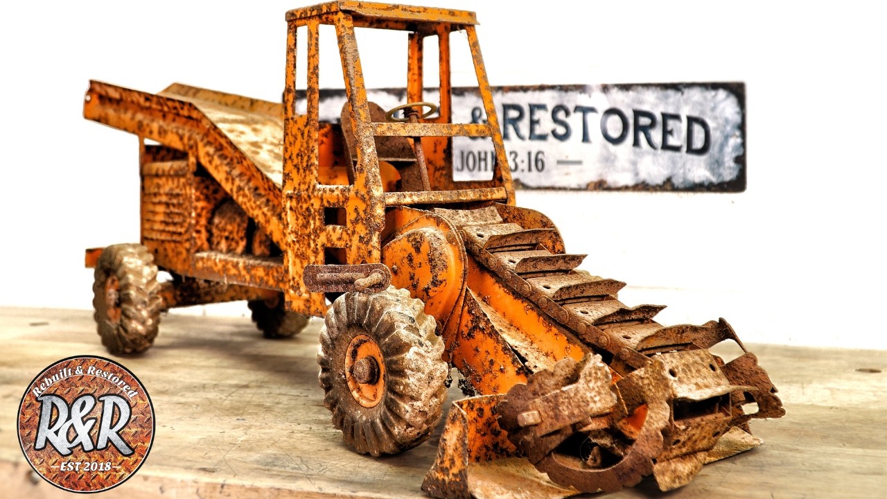 Rare 1954 Traveloader Restoration- Nylint (Adams) - YouTube