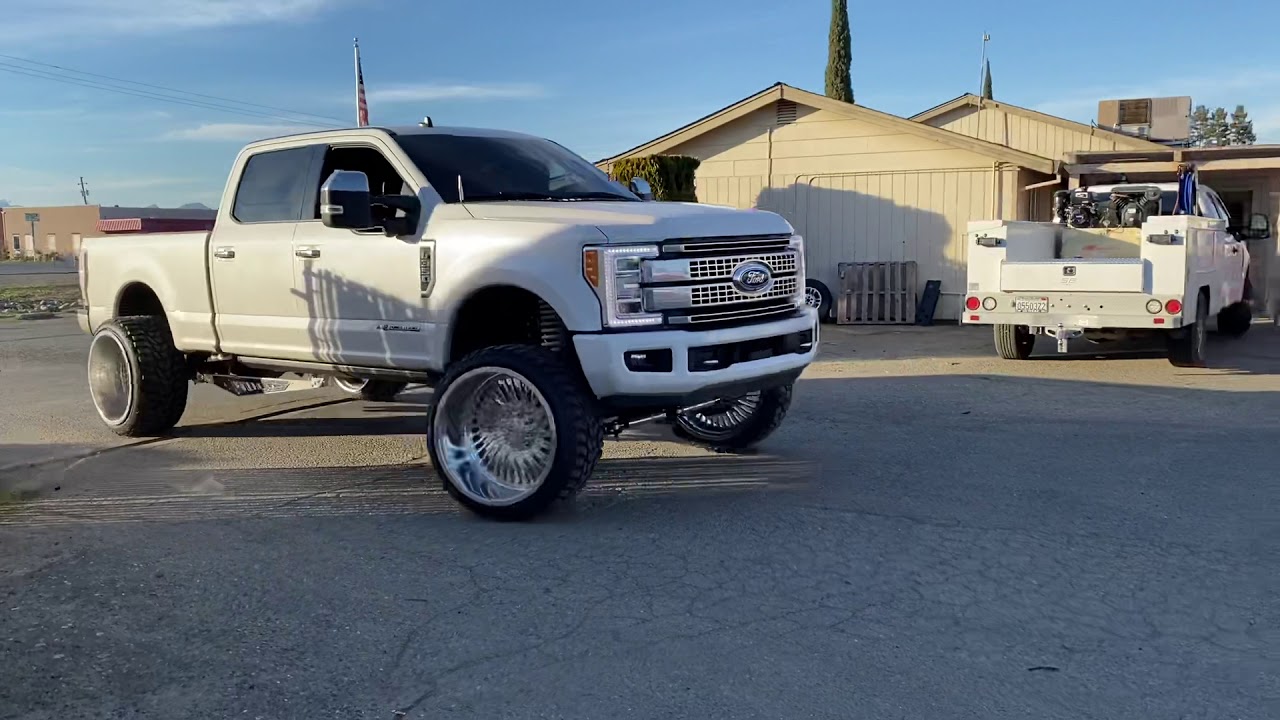 2019 Ford F-350 platinum. 4 in Mcguaghys lift on 26x16s with custom ...