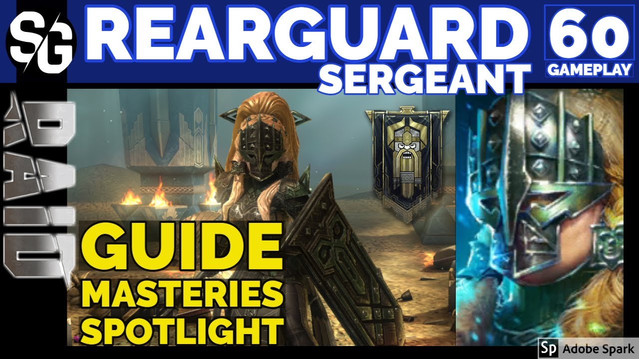 RAID SHADOW LEGENDS | REARGUARD SERGEANT LVL 60 REVIEW GUIDE SPOTLIGHT ...