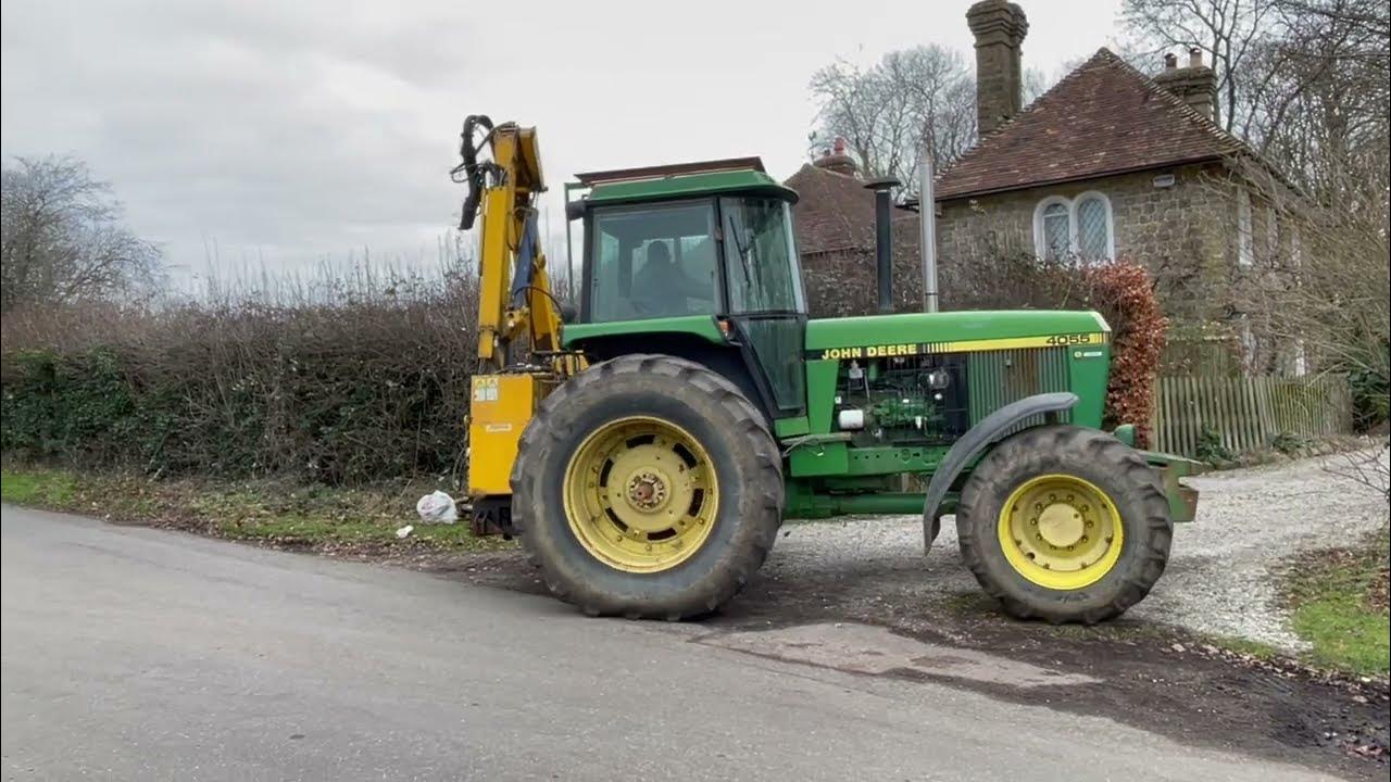 Classic Hedge Cutting 2023 - Straight Piped John Deere 4055 & Bomford Rotary head Hedge Trimming ...