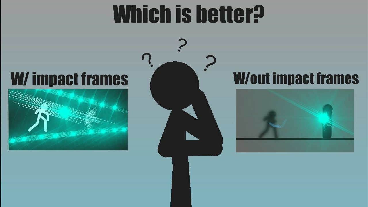 Impact frames and Without impact frames (comparison) | Stick Nodes ...