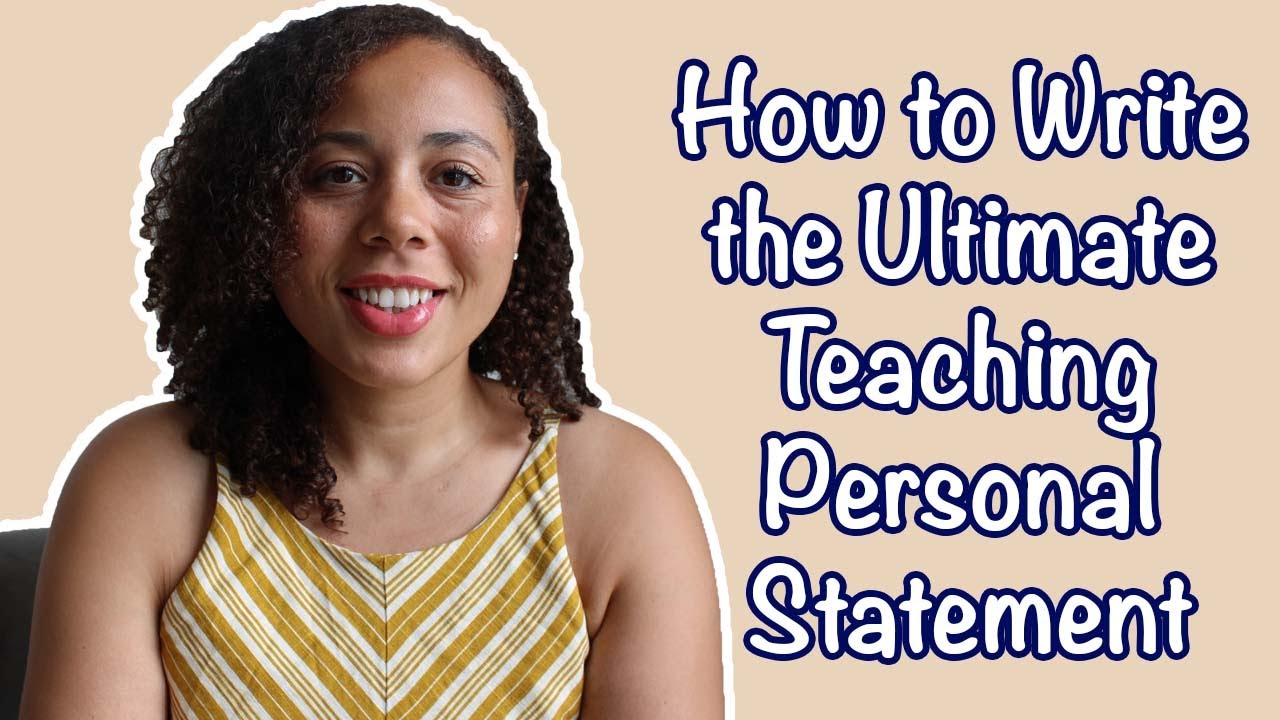 How To Write the Ultimate Teaching Personal Statement - YouTube