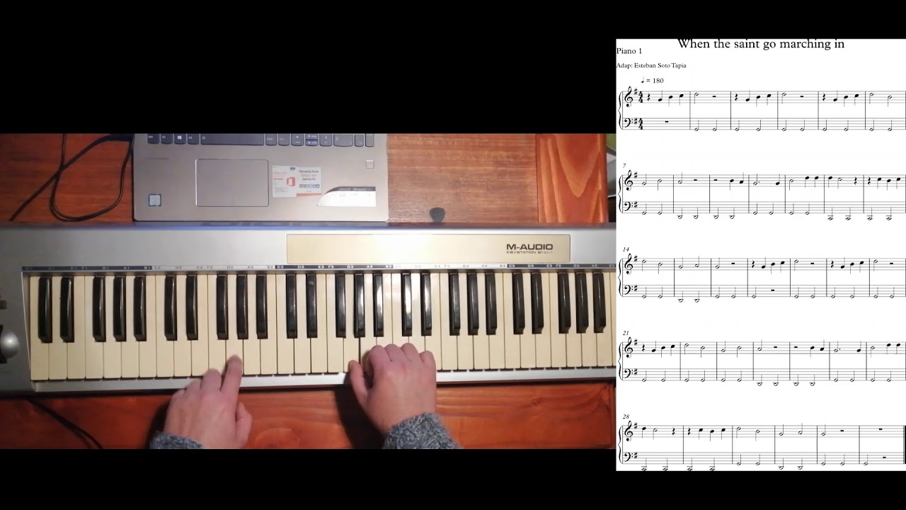 When the saint go marching in - Tutorial Piano 1 - YouTube