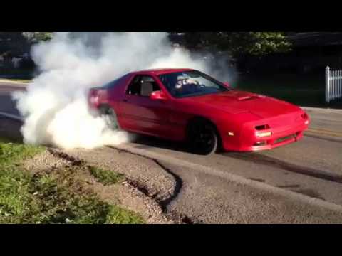 Turbo lsx rx7 burnout - YouTube