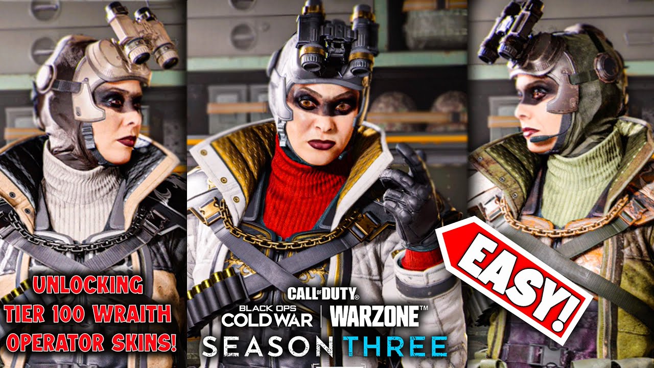 HOW to UNLOCK TIER 100 WRAITH SKINS in COD BLACK OPS COLD WAR ...