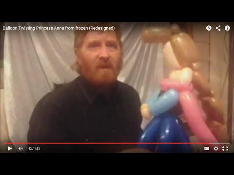 Princess Anna from frozen (Redesigned) balloon character
