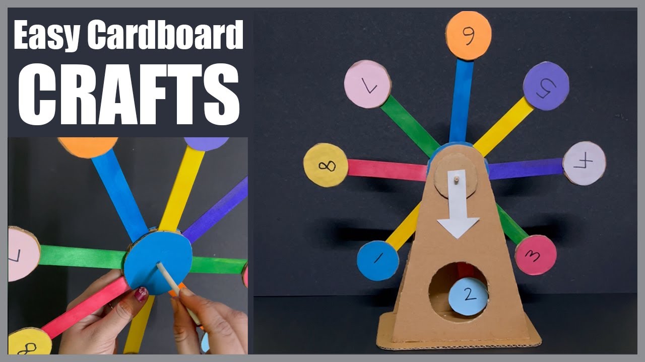Easy Cardboard Craft for Kids | DIY Spinning Ferris Wheel 🎡 | Numbers ...