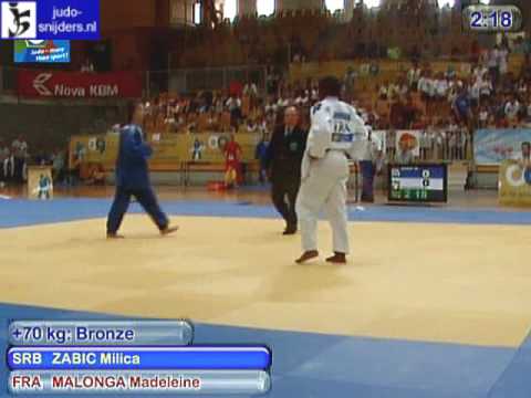 Judo 2009 Koper: Zabic (SRB) - Malonga (FRA) [ 70kg].