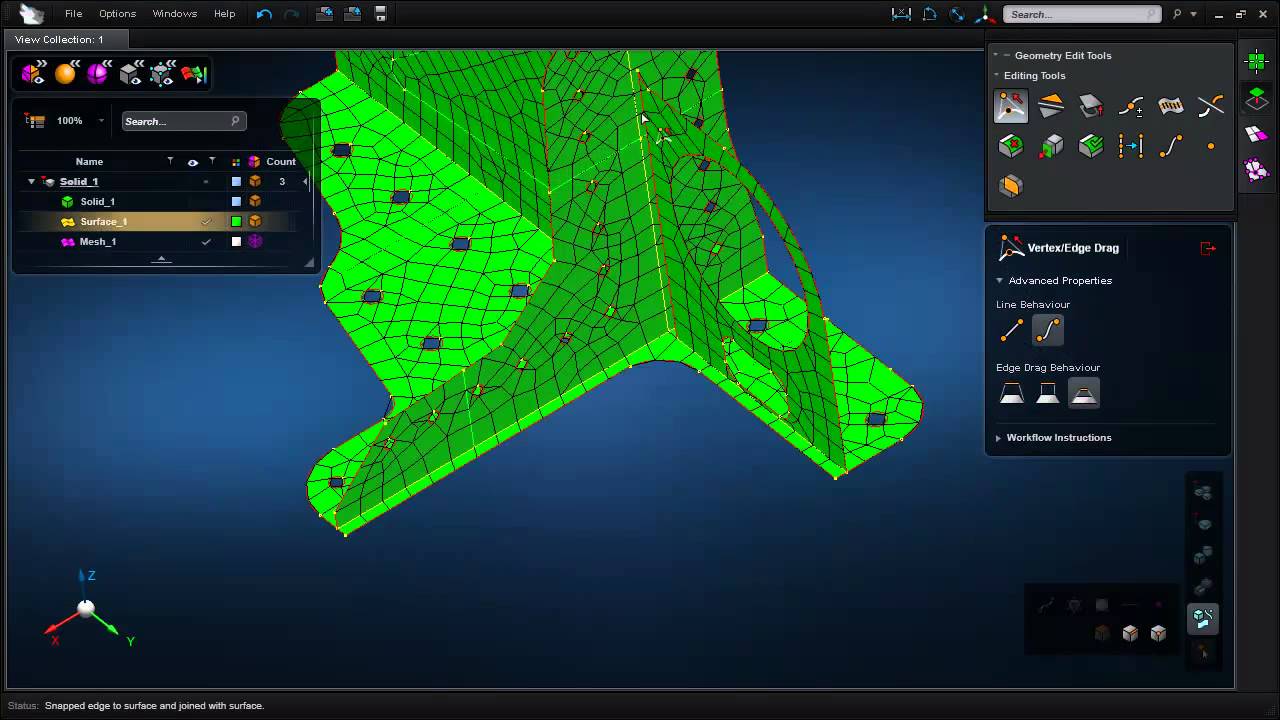 MSC Apex Application Sample - Moving Edges and Vertices - YouTube