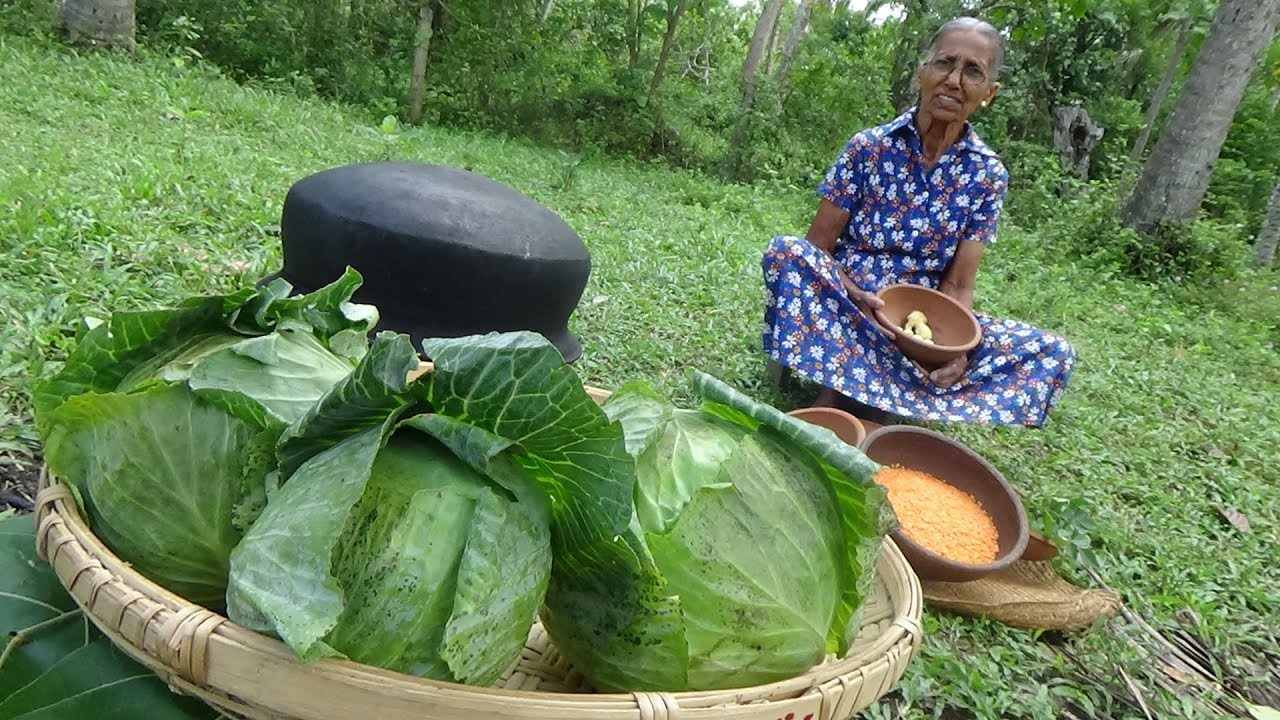 Cabbage Snacks Recipe prepared in my Village by Grandma | Village Life ...