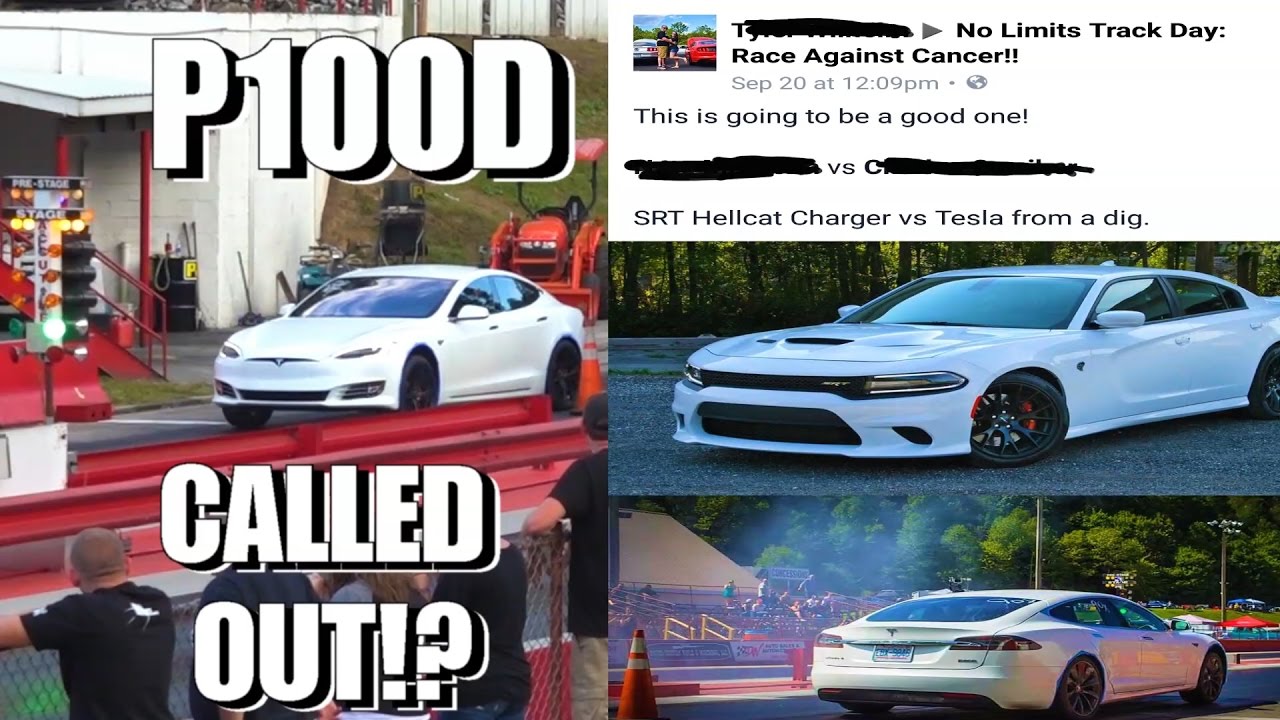 Tesla P100D Called Out by 900HP HELLCAT!? + Nitrous Corvette & Truck ...