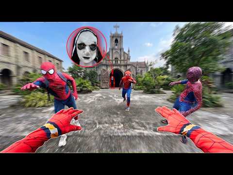 5 Spider-Man Bros Clash With Demonic Nun in a Haunted Monastery ( Action POV )
