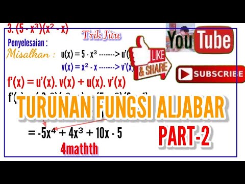 TURUNAN PERKALIAN FUNGSI ALJABAR PART-1 - YouTube