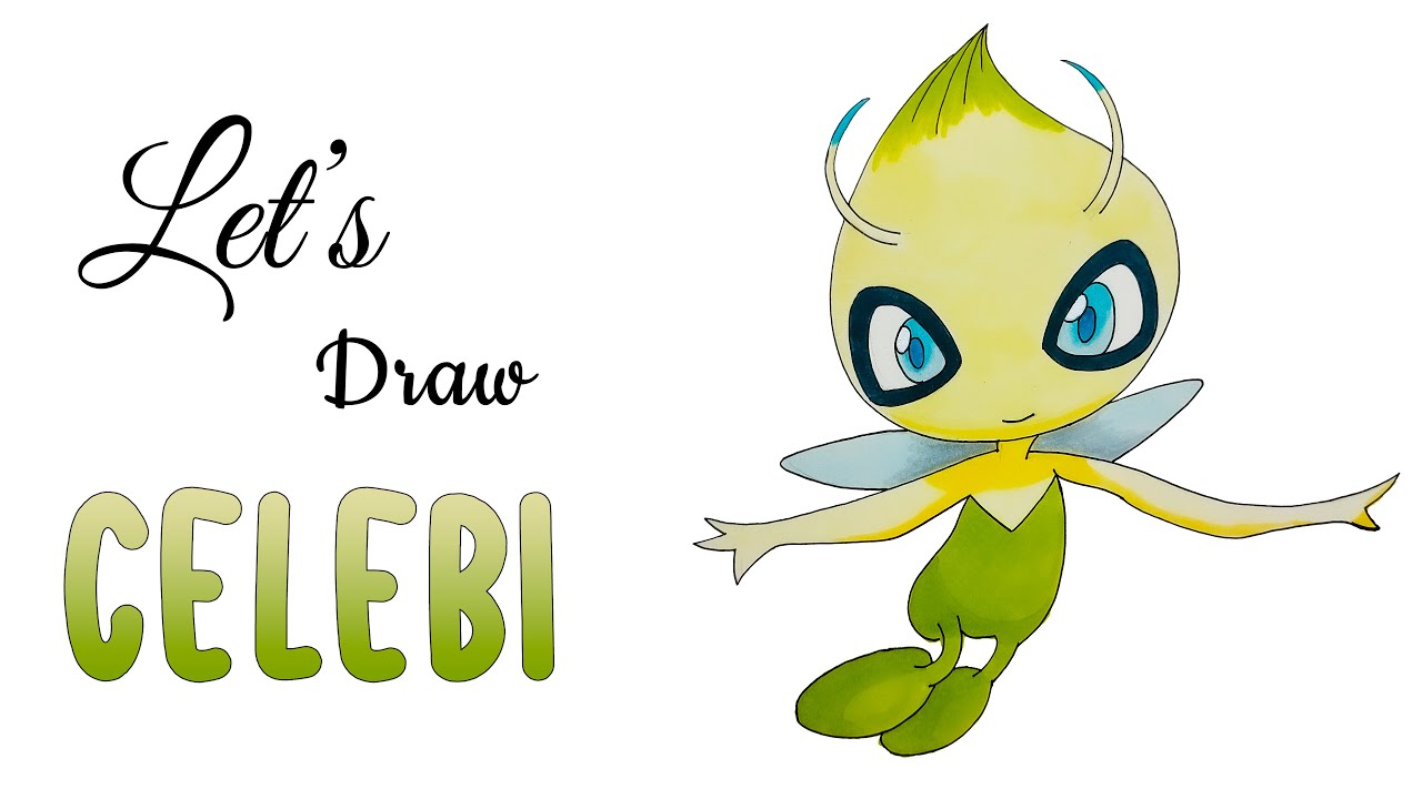 How to Draw and Color Pokemon | Celebi | Step by Step Art Tutorial | 4K #art #tutorial #pokemon ...