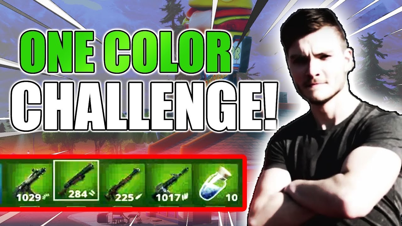 Die Only One Color Challange! - Fortnite Battle Royale Gameplay - YouTube