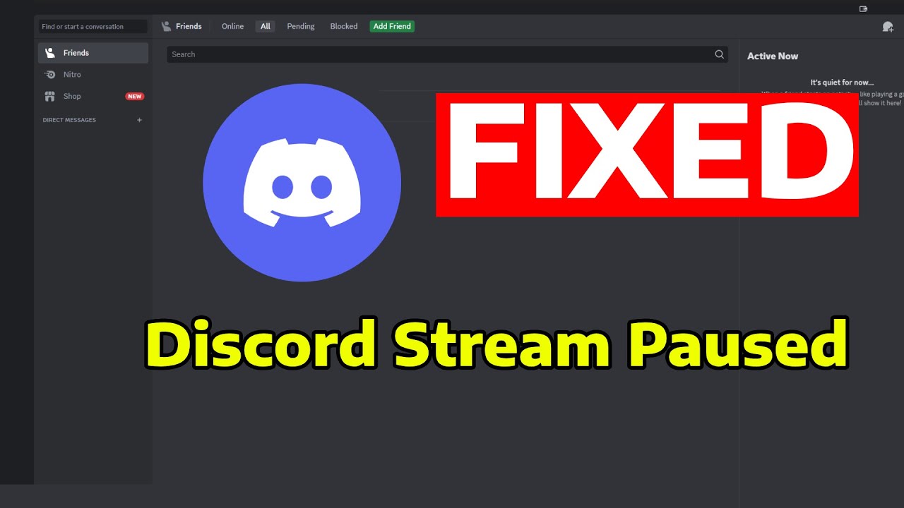 How To Fix Discord Stream Paused Error - YouTube