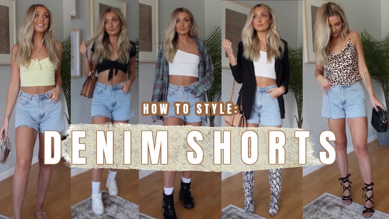 HOW TO STYLE JEAN SHORTS | shorts outfit ideas for summer! - YouTube