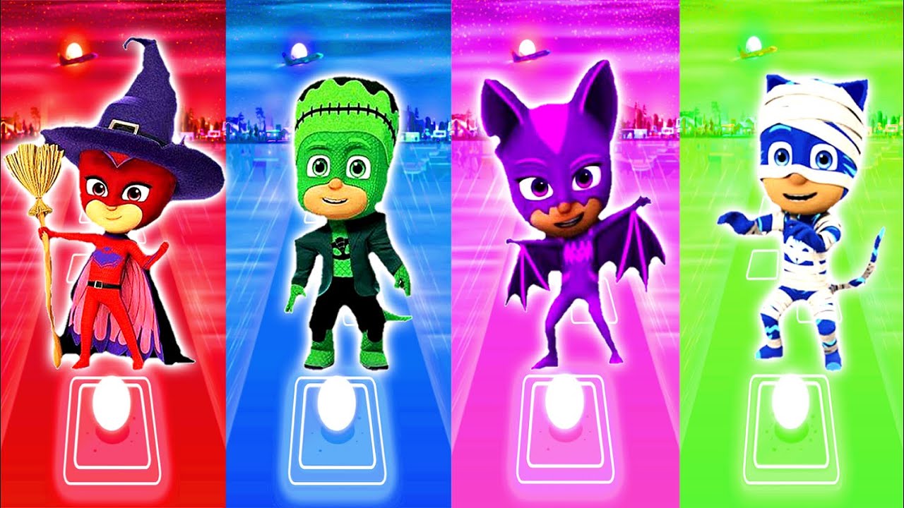 Owlette VS Gekko VS Batboy VS Catboy | Tiles Hop EDM Rush - YouTube