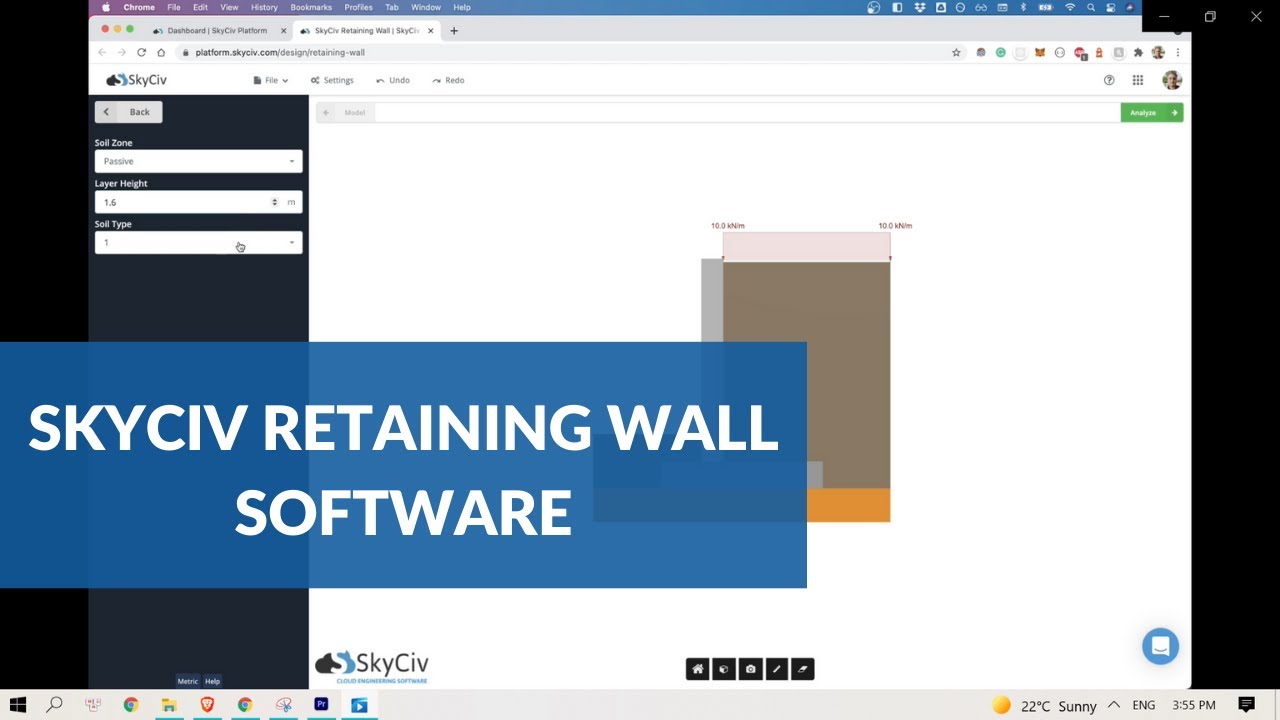 Introducing the SkyCiv Retaining Wall Software - YouTube