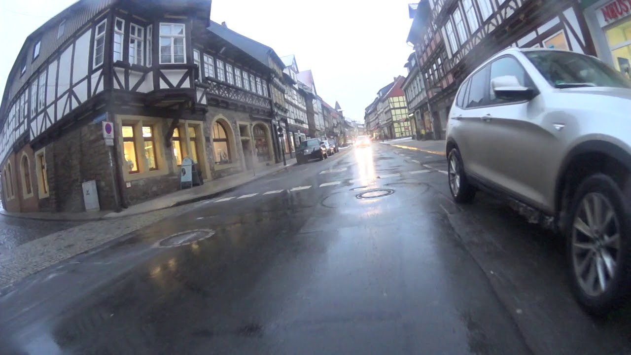2016/02/15 Wernigerode Fahrt durch Breite Str im Winter - YouTube