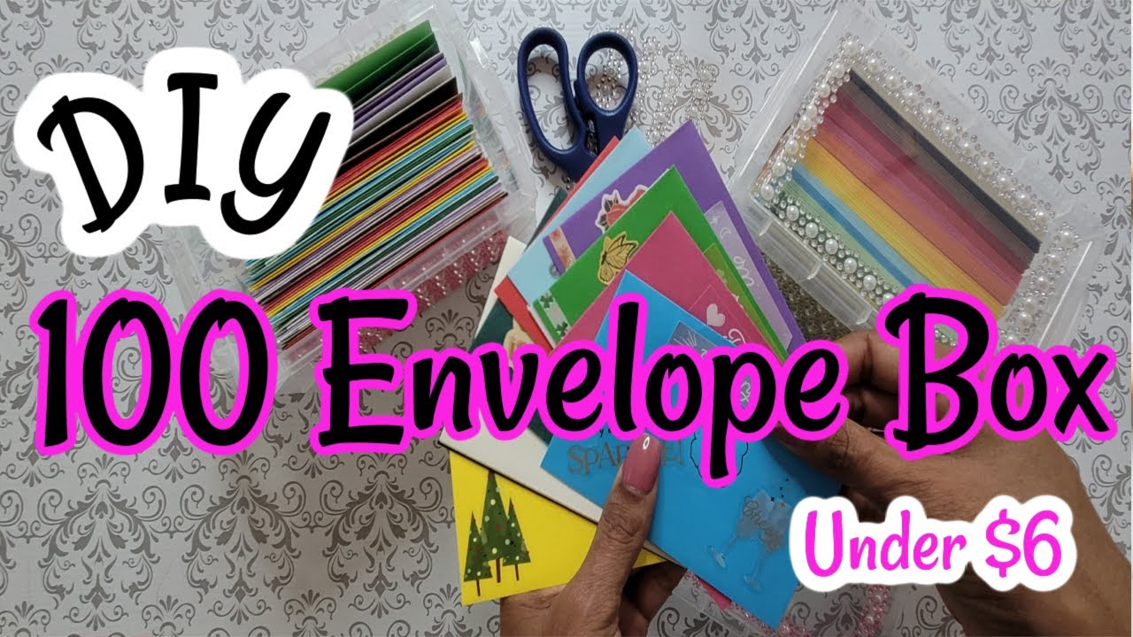 DIY 100 Envelope Box On A Budget | No Laminator Needed | 100 Envelope ...